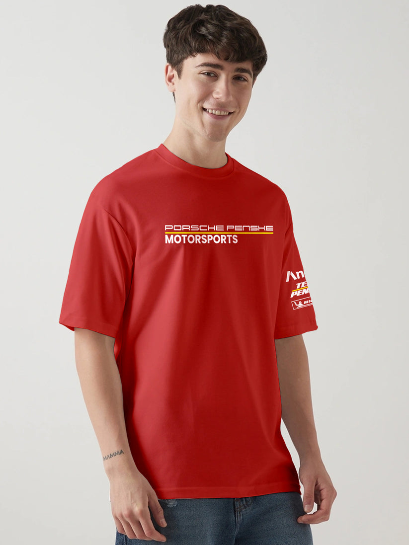 Porsche penske F1 Oversized T-Shirt-Shirt - Red – Crazymonk