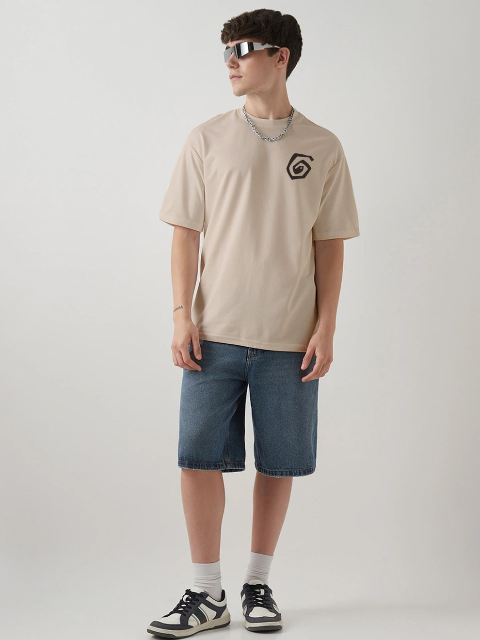 Thinkers Club Oversized T-Shirt - Beige – Crazymonk